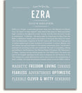 Ezra (male) | Name Art Print – Name Stories
