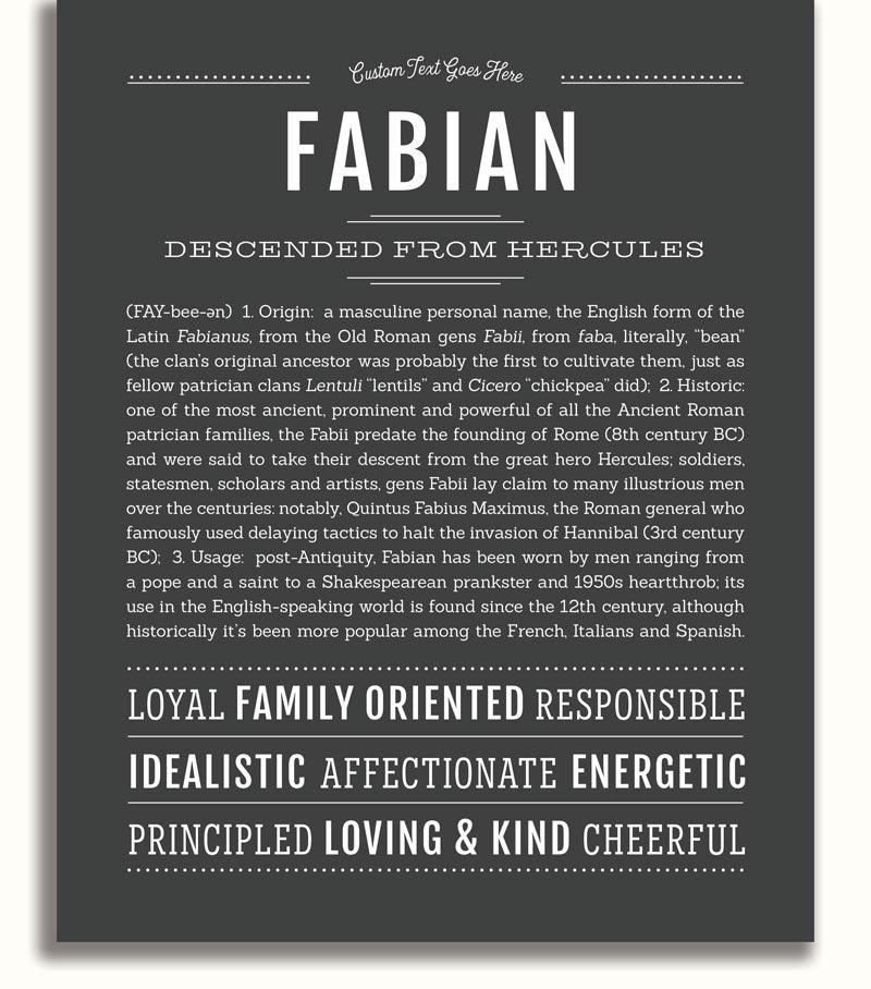 Fabian | Name Art Print – Name Stories