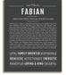 Fabian Personalized Name Meaning Art Prints – Name Stories