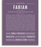 Fabian | Name Art Print – Name Stories