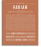 Fabian | Name Art Print – Name Stories