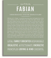 Fabian Personalized Name Meaning Art Prints – Name Stories