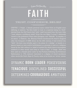 Faith | Name Art Print – Name Stories