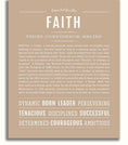 Faith Personalized Name Meaning Art Prints – Name Stories