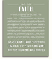 Faith Personalized Name Meaning Art Prints – Name Stories