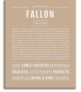 Fallon | Name Art Print – Name Stories