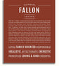 Fallon Personalized Name Meaning Art Prints – Name Stories