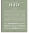 Fallon Personalized Name Meaning Art Prints – Name Stories
