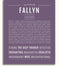 Fallyn | Name Art Print – Name Stories