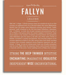 Fallyn | Name Art Print – Name Stories
