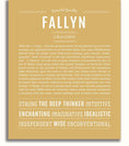 Fallyn | Name Art Print – Name Stories