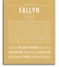 Fallyn Personalized Name Meaning Art Prints – Name Stories