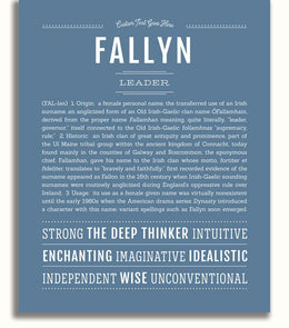 Fallyn | Name Art Print – Name Stories
