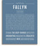 Fallyn Personalized Name Meaning Art Prints – Name Stories