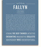Fallyn Personalized Name Meaning Art Prints – Name Stories