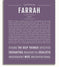 Farrah | Name Art Print – Name Stories
