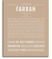Farrah | Name Art Print – Name Stories