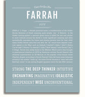 Farrah | Name Art Print – Name Stories