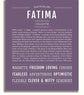 Fatima Personalized Name Meaning Art Prints – Name Stories