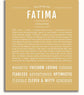 Fatima Personalized Name Meaning Art Prints – Name Stories