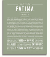 Fatima Personalized Name Meaning Art Prints – Name Stories