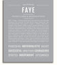 Faye | Name Art Print – Name Stories