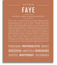 Faye | Name Art Print – Name Stories