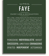Faye | Name Art Print – Name Stories