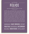 Felice Personalized Name Meaning Art Prints – Name Stories