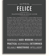 Felice Personalized Name Meaning Art Prints – Name Stories