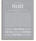 Felice | Name Art Print – Name Stories