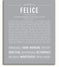 Felice | Name Art Print – Name Stories