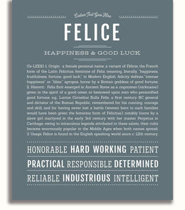 Felice | Name Art Print – Name Stories