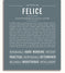 Felice | Name Art Print – Name Stories