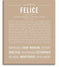 Felice Personalized Name Meaning Art Prints – Name Stories