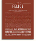 Felice Personalized Name Meaning Art Prints – Name Stories
