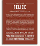 Felice Personalized Name Meaning Art Prints – Name Stories