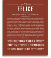 Felice Personalized Name Meaning Art Prints – Name Stories