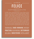 Felice Personalized Name Meaning Art Prints – Name Stories