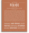 Felice | Name Art Print – Name Stories