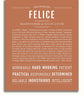 Felice Personalized Name Meaning Art Prints – Name Stories