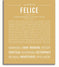 Felice | Name Art Print – Name Stories