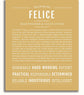 Felice | Name Art Print – Name Stories