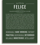 Felice | Name Art Print – Name Stories