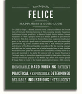 Felice Personalized Name Meaning Art Prints – Name Stories