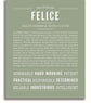 Felice Personalized Name Meaning Art Prints – Name Stories