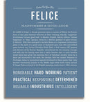 Felice Personalized Name Meaning Art Prints – Name Stories