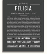 Felicia | Name Art Print – Name Stories