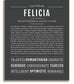 Felicia | Name Art Print – Name Stories