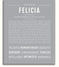 Felicia | Name Art Print – Name Stories